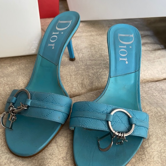 Dior | Shoes | Dior Blue Sandals | Poshmark